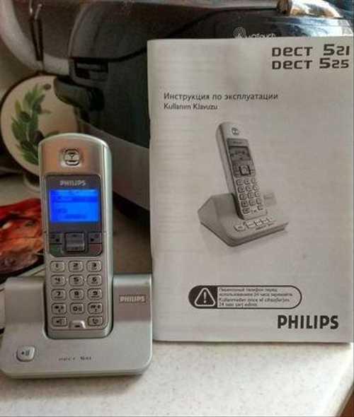 Телефон трубка philips dect 521