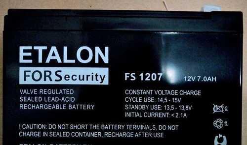 Аккумулятор Etalon FS 1207 12 В, 7 Ач