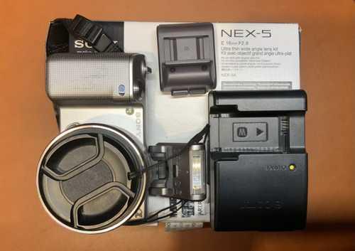 Камера Sony NEX 5 + Объектив Sony 2.8/16 SEL16F28