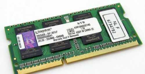 Память sodimm DDR3 4GB Kingston 1066MHz