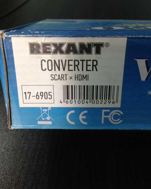 Конвертер rexant 17-6905 scart-hdmi