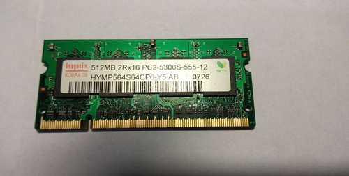 Планка памяти для ноутбука Hynix DDR2 512MB