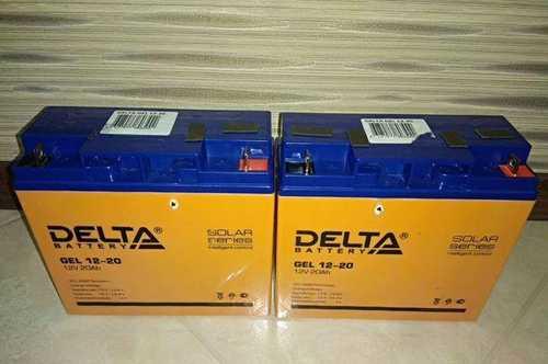 Аккумулятор Delta gel 12v 20ah б/у 2 шт