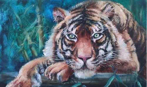 Картина маслом "Тигр"
