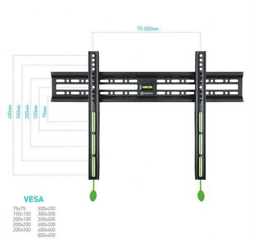 Настенный фиксированный кронштейн для тв 40"-70"
