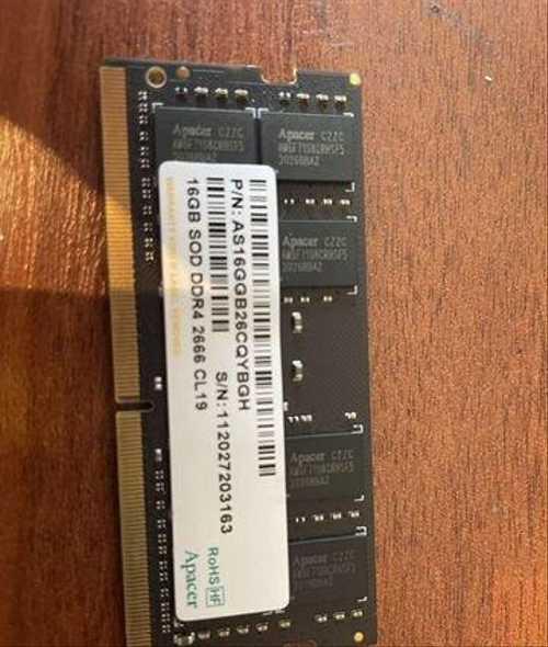 Оперативная память 16Gb DDR4 2666MHz SO-dimm