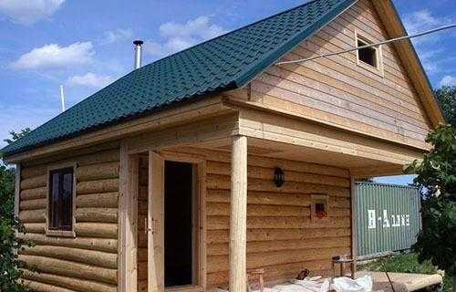 Сруб дома 7x8+ 2м терраса и мансарда