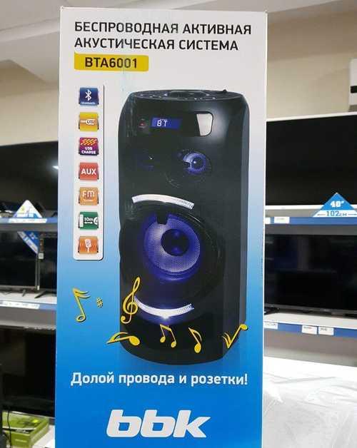 Переносная акустика с аккумулятором bbk BTA6001