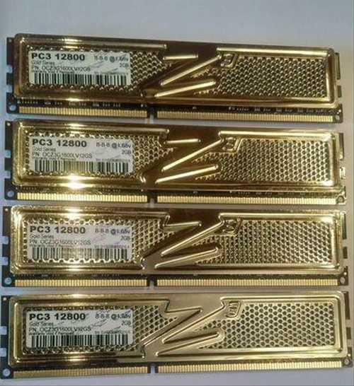 OCZ Gold 8 Gb DDR3 PC3-12800 1600Mhz (4шт Х 2Гб)