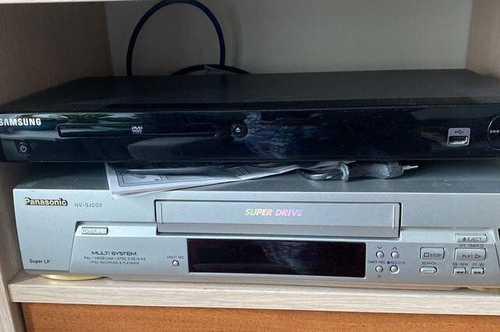 Видеомагнитофон Panasonic, DVD player, караоке LG