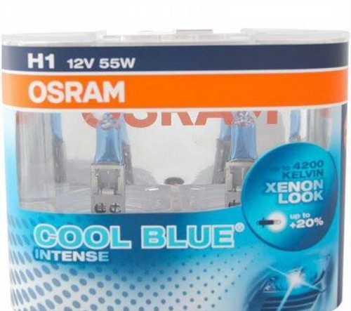 Лампа галогеновая H1 cool blue intense osram 2 шт