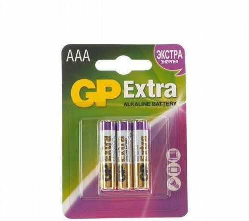 Батарейка алкалиновая GP Extra, AAA, LR03-6BL, 1.5В, блистер, 6 шт