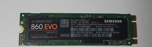 Samsung 860 evo SATA m2 500gb SSD