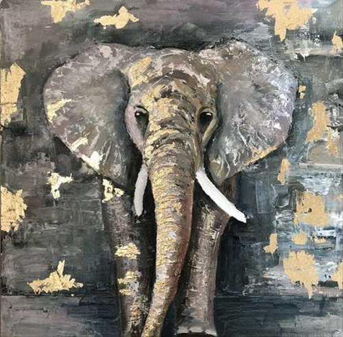 Картина маслом на холсте «Слон»
