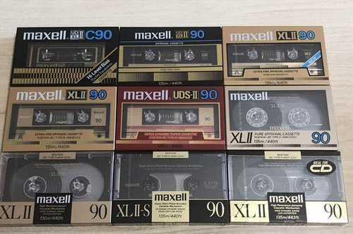 Аудиокассеты Maxell хром 1980-1989 новые