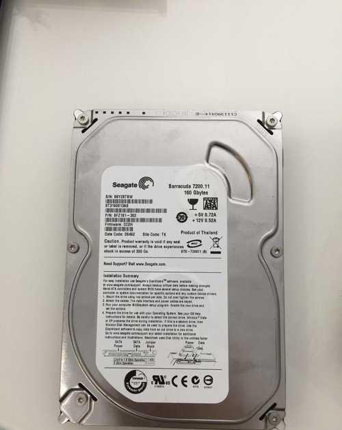 Жесткий Диск 3,5" SATA Slim 160Гб Seagate Barracud