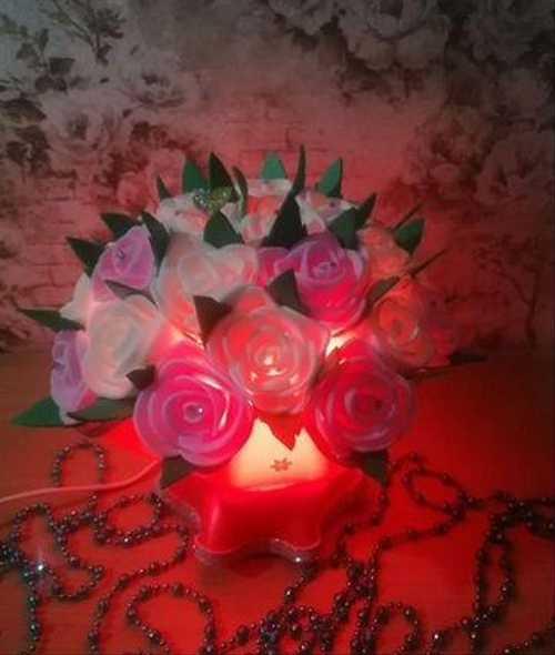 Ночник-светильник - "Букет роз"