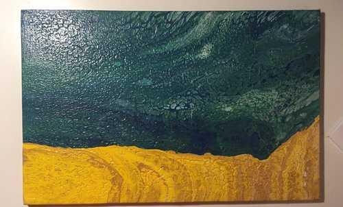 Картина Акриловая заливка «На дне океана»