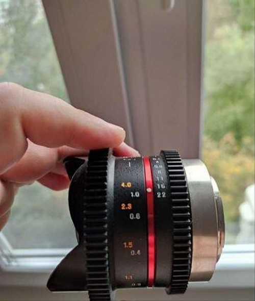 Объектив Samyang 8mm T3.1 Fisheye cine Fujifilm X