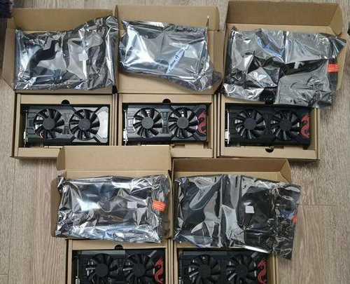 Лот 5 карт RX570 8Gb, Red Dragon