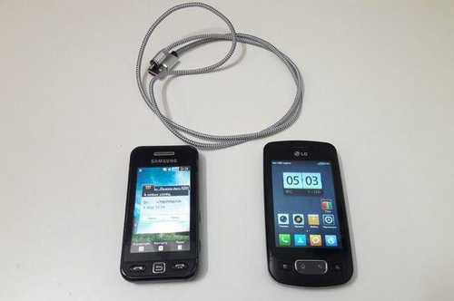 2 телефона LG Optimus One и Samsung