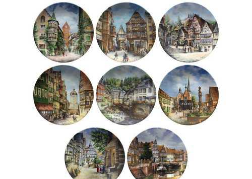 Коллекционная серия тарелок виды немецких городов