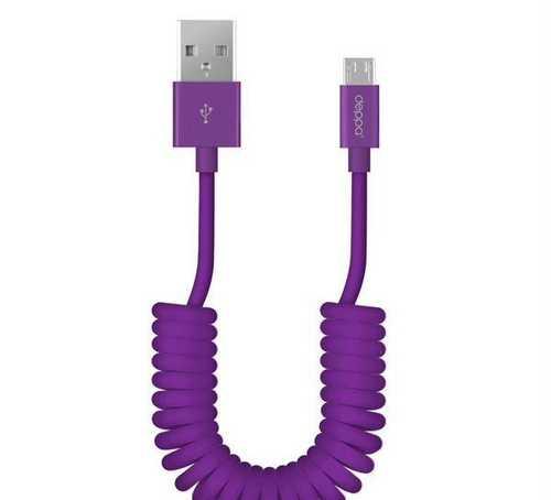 Кабель Deppa Micro USB Витой Фиолетовый Новый и др