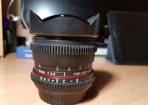 Samyang 8mm t3.8 fish eye for Canon