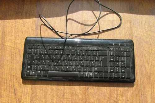 Клавиатура USB Logitech Ultra-Flat Keyboard Black