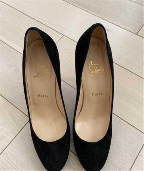 Туфли женские christian Louboutin 38.5; черная зам