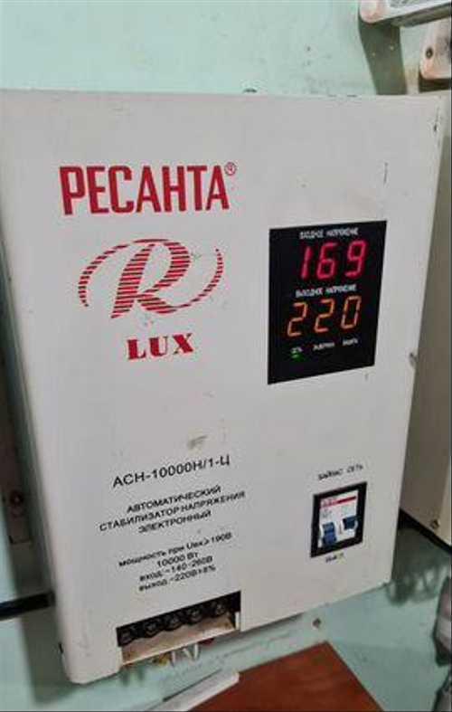 Стабилизатор напряжения Ресанта асн-10000 H/1-Ц, 2