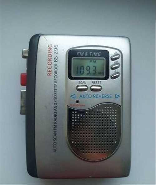 Кассетный плеер bs-296 с диктофоном и радио