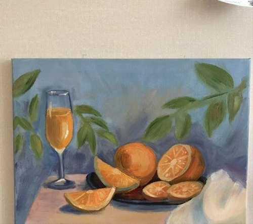 Картина маслом «Натюрморт. Апельсины»