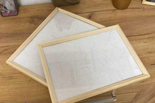 Рамки деревянные 2 шт со стеклом 21х30 см
