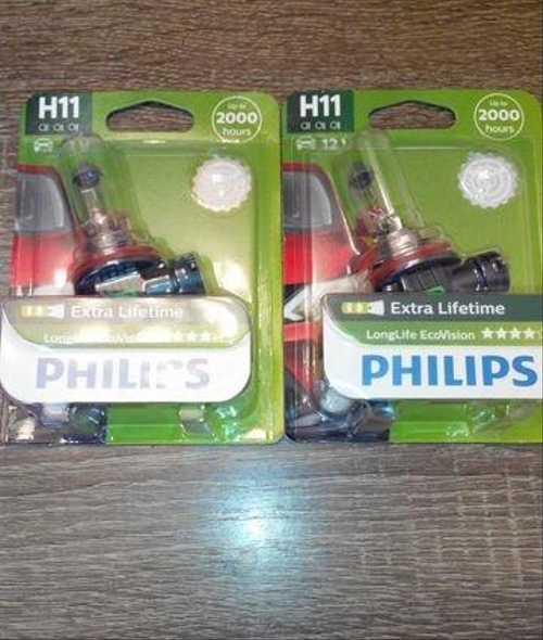 Лампа галоген Philips "LongLife" H11 12V, 55W 2шт