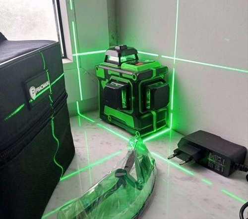 Новый лазерный невелир уровень 360 12 зелёных луче