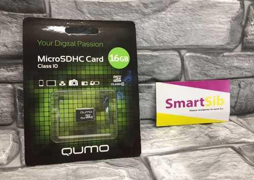 Карта памяти Qumo microSD 16Gb Class 10