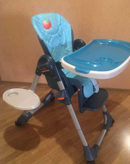 Детский стульчик для кормления chicco polly