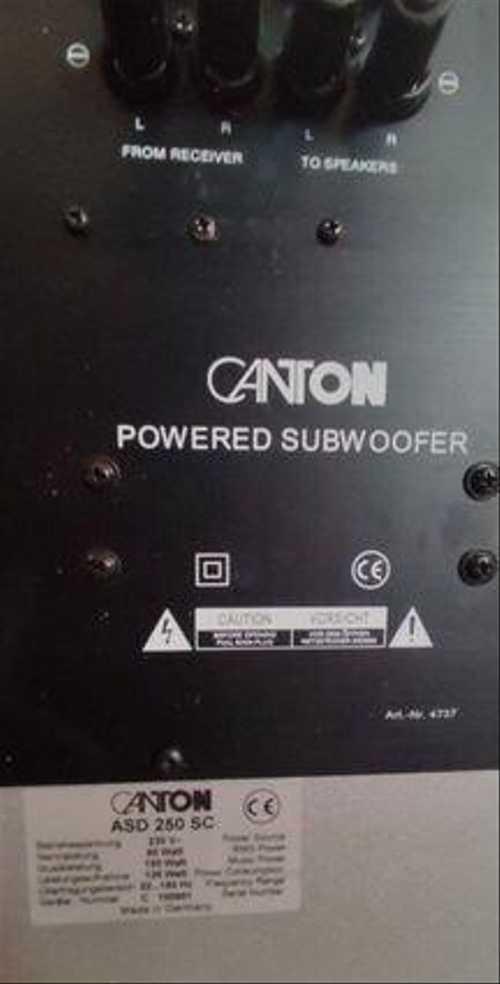 Продамнемецкий Canton powered subwoofer asd 250 sc