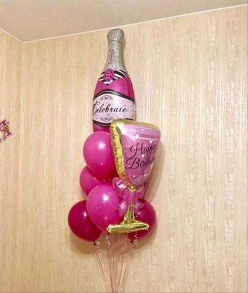 Воздушные шары с шаром шампанское