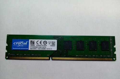 Новая ddr3 8gb Crucial ct102464bf133B.c16fpd