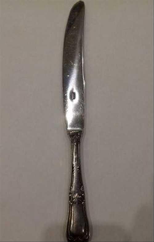 Нож, большой столовый серебро 875 пр(голова) 86.6г