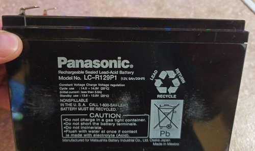 Аккумулятор ибп Panasonic LC-R129P1