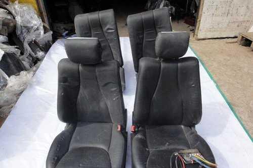 Кожаный салон черный комплект сидений W220 S-klass