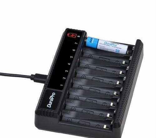 8шт + зарядка 2800mAH AA аккумуляторная батарея