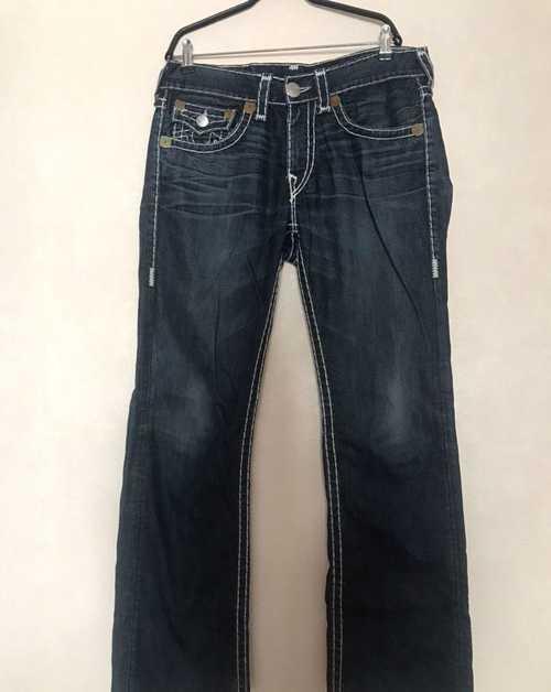 Джинсы клеш белая строчка True Religion Ricky Supe
