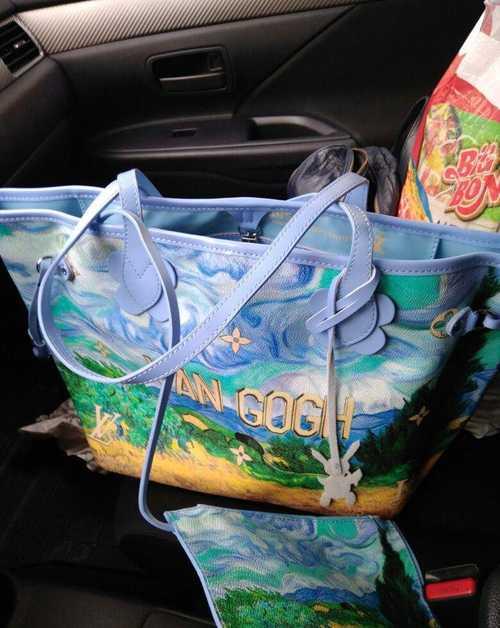 Сумка Louis Vuitton Neverfull Van Gogh MM X Koons