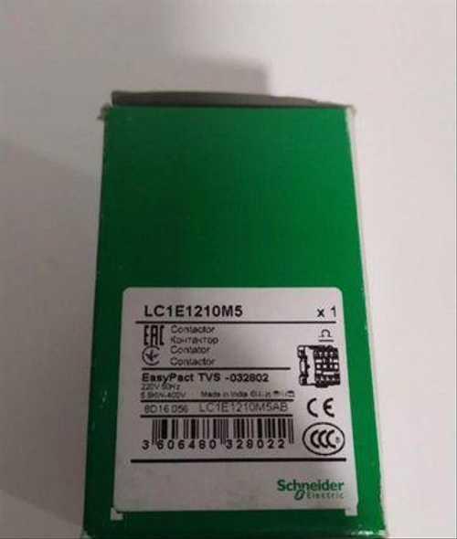 Контактор schneider electric lc1e1210m5