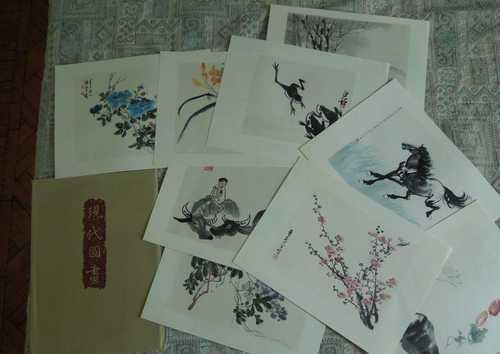 Ксилографии Ци Байши 1953 г. Пекин в папке