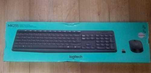 Клавиатура Logitech MK 235 с мысшью (набор) новый